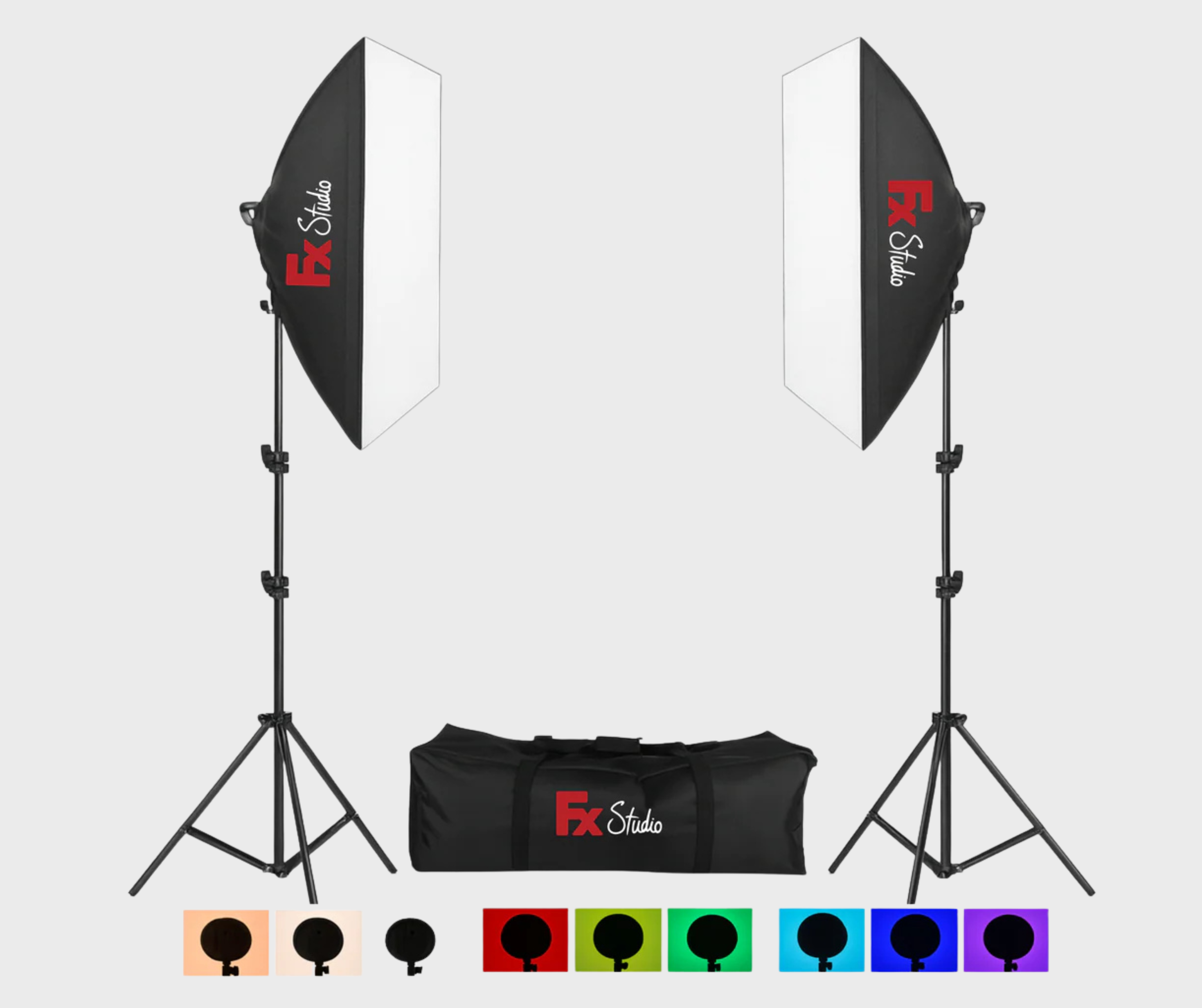 FX Studio 60×90cm Softbox Lighting Kit – 200W RGB with Remote ...